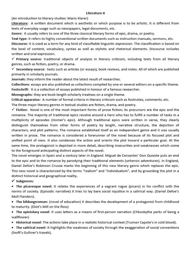 Introduction to Literary Studies | PDF | Narration | Poetry