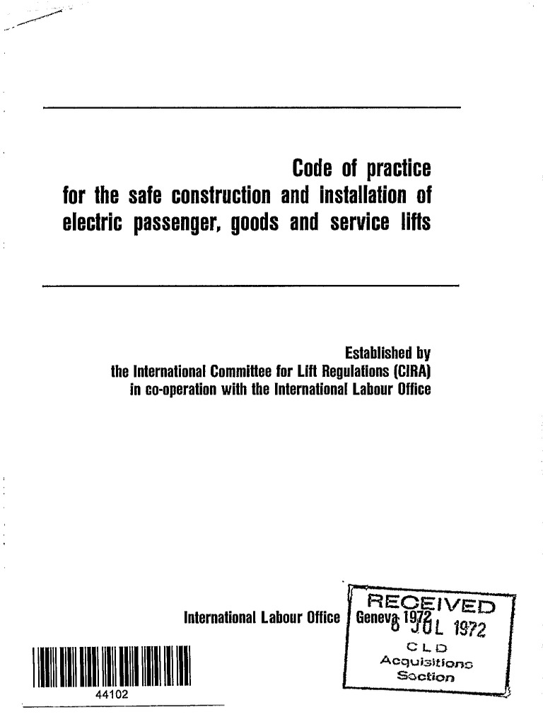 Lift Safety Code for Engineers | PDF | Elevator | Door