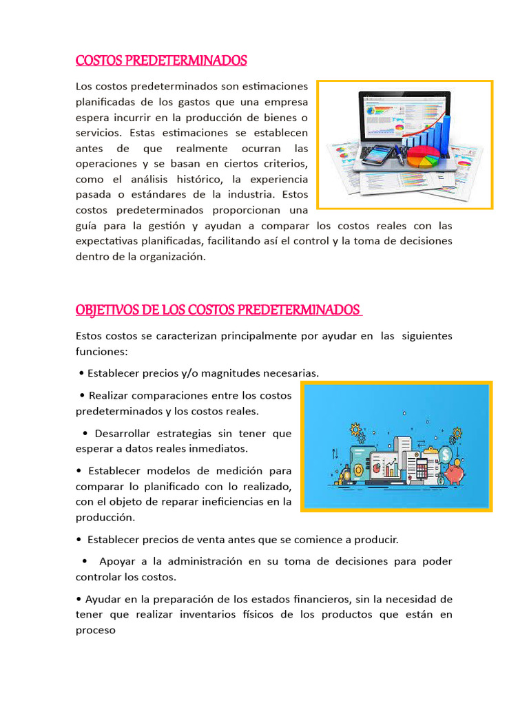 Costos Predeterminados | PDF | Toma de decisiones | Planificación