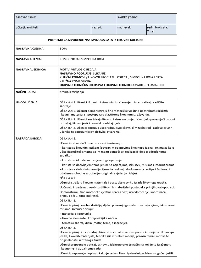 Sat - Boja - Vrtlog Osjecaja | PDF