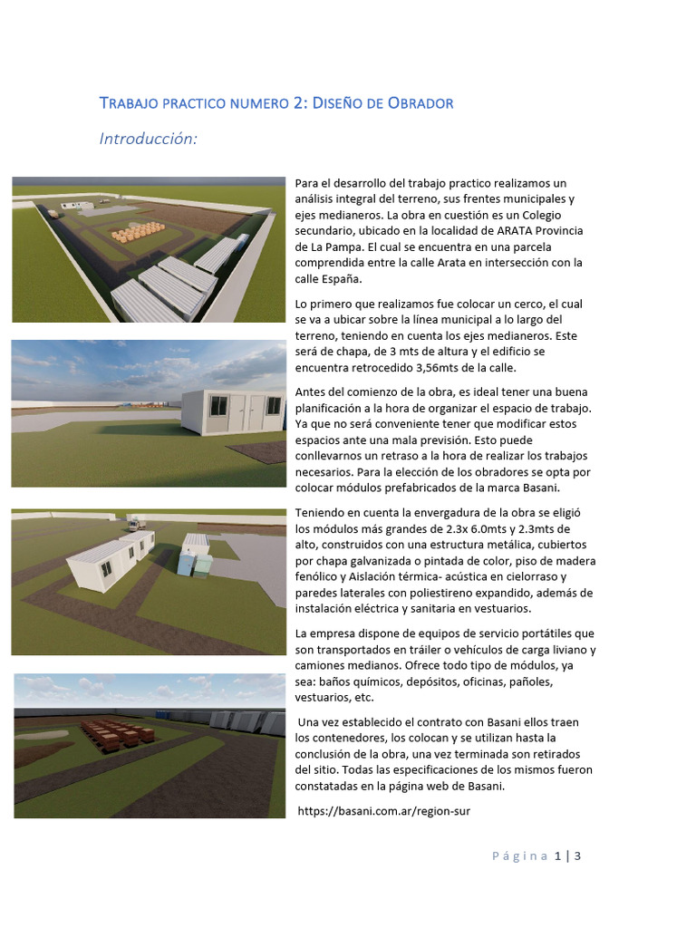 Trabajo Practico Numero 2 PRODUCCION DE OBRA (FINAL) | PDF