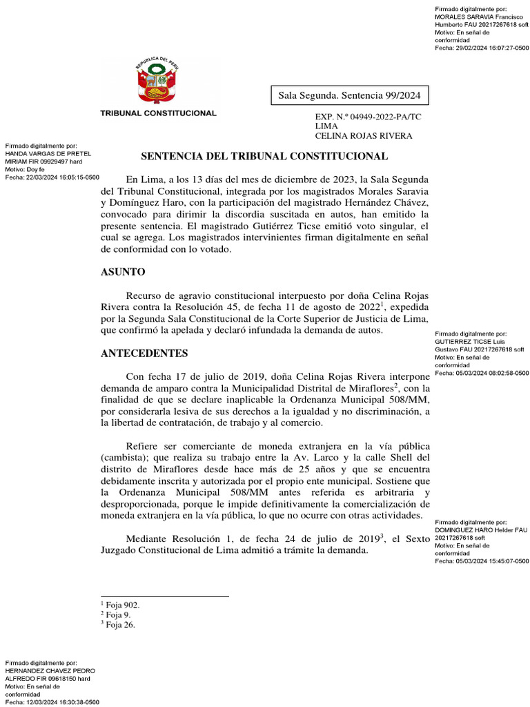04949-2022-AA | PDF | Policía | Constitución