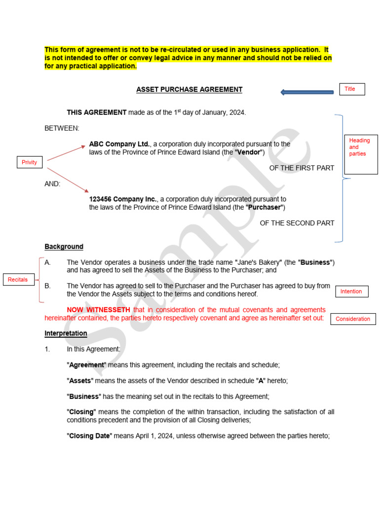 Sample Contract | PDF | Financial Statement | Taxes