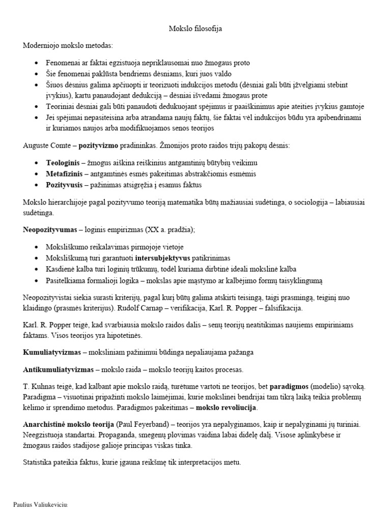 Mokslo Filosofija | PDF