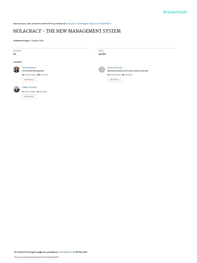 Holacracy: New Management Approach | PDF | Business