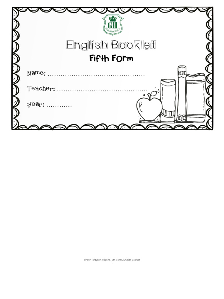 Booklet 5th Form | PDF