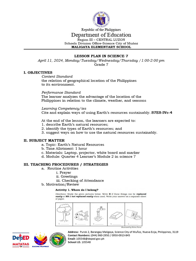 Science 7 Q4 Week 2 | PDF | Learning | Cognition