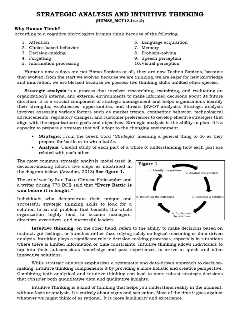 Lesson 8 | PDF | Intuition | Thought