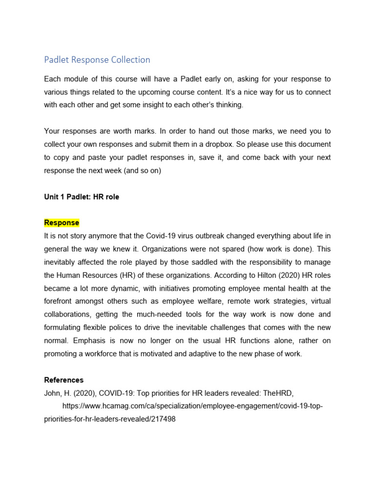 Padlet Response Collection | PDF | Cost Of Living | Employment