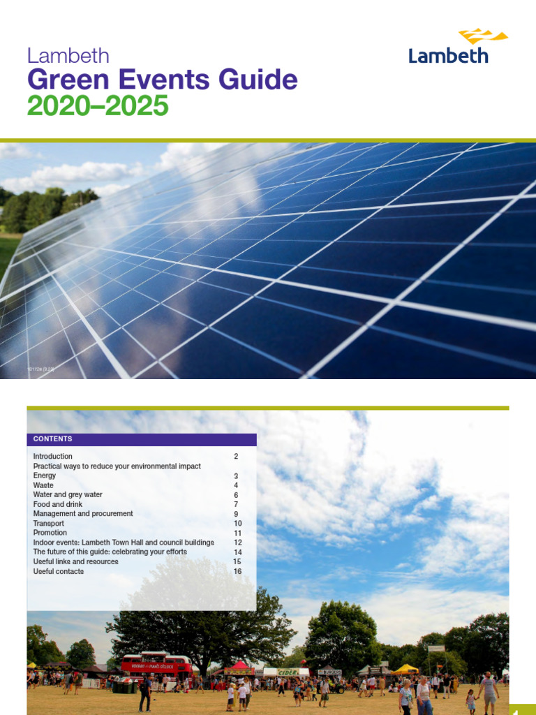 Lambeth Green Events Sustainability Guide | PDF | Waste | Recycling