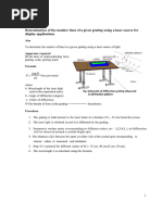 Lab Report Experiment 6 Diffraction Grating | PDF | Diffraction | Electrodynamics