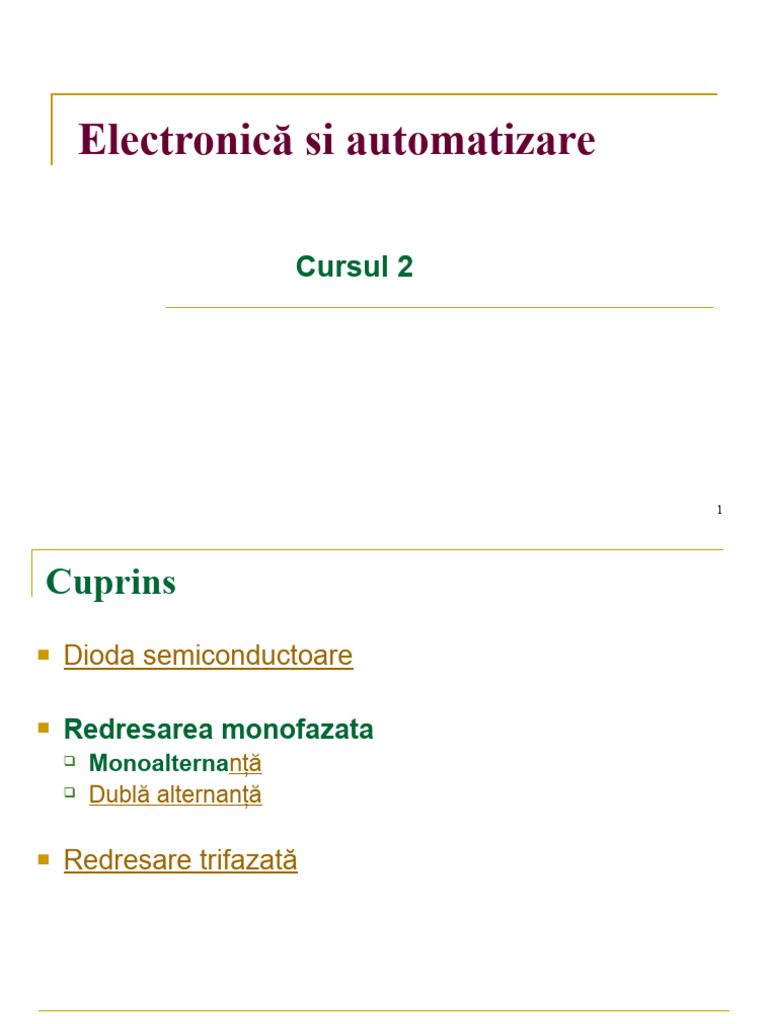 Curs2 Electronica Circuite de Redresare | PDF