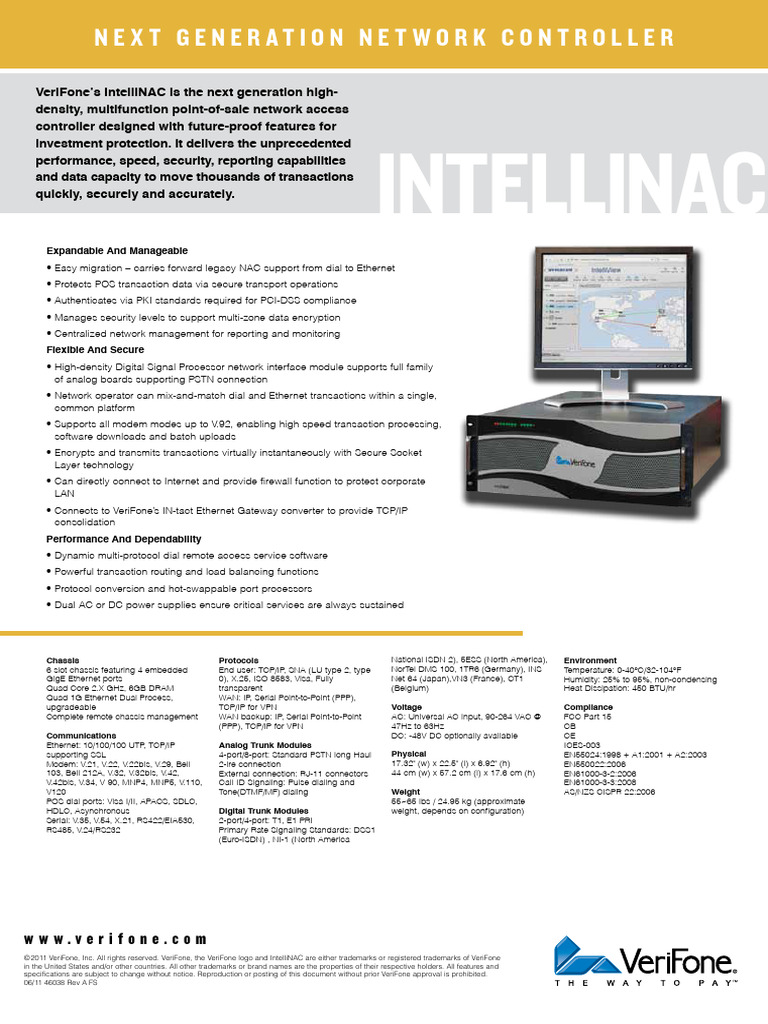 IntelliNAC Datasheet A4 46038A 0611 | Download Free PDF | Computer Network | Computer Engineering