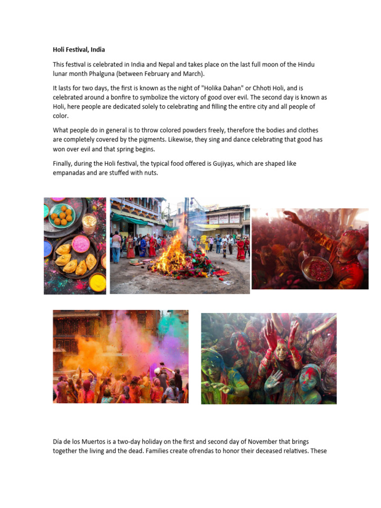 Holi Festival Foro Inglés | PDF