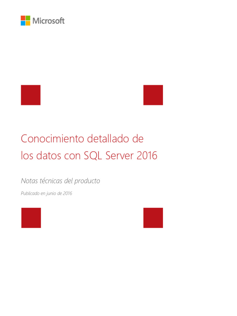 SQLServer - 2016 Whitepaper | PDF | Servidor SQL de Microsoft | Bases de datos