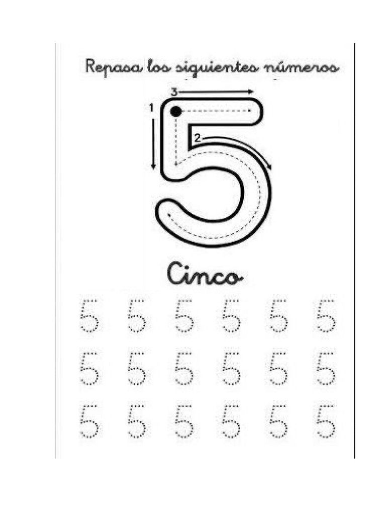 trazo número 5 | PDF