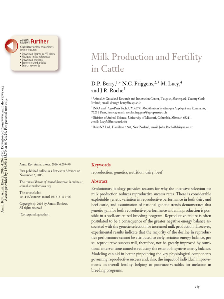 berry-et-al-2016-milk-production-and-fertility-in-cattle | PDF ...