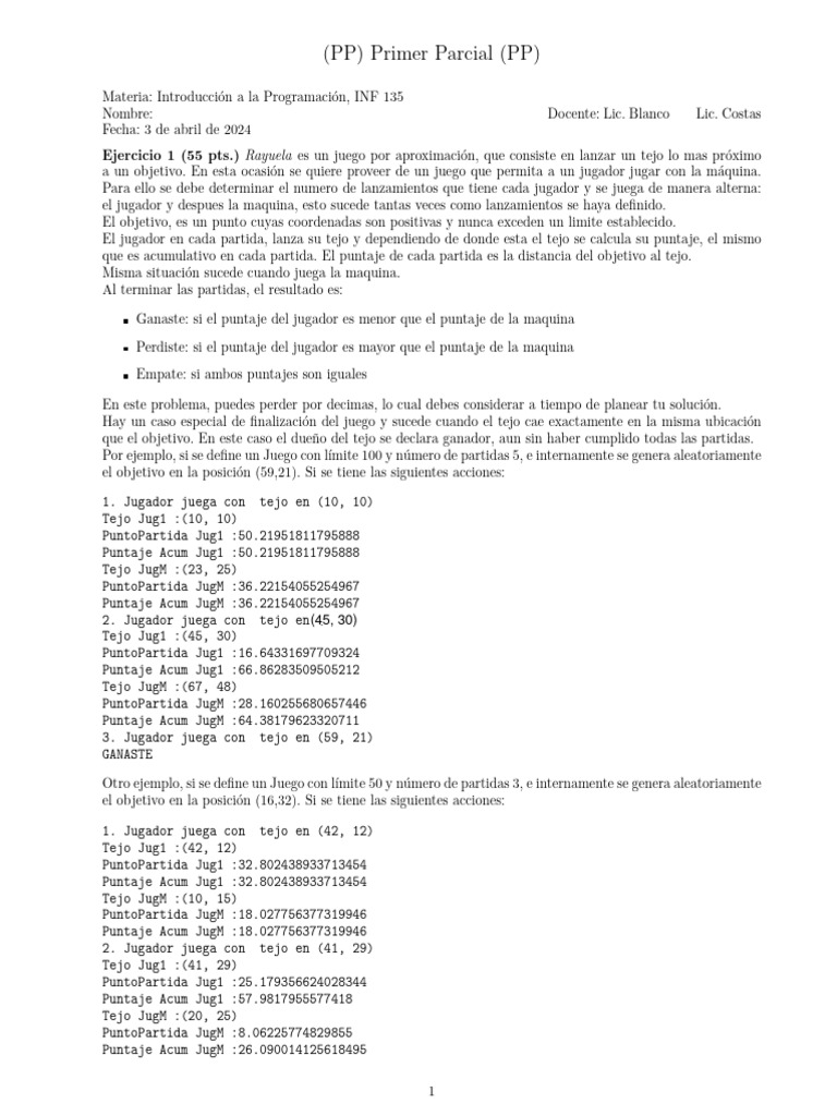 PP 1 2024 | PDF | Programación de computadoras
