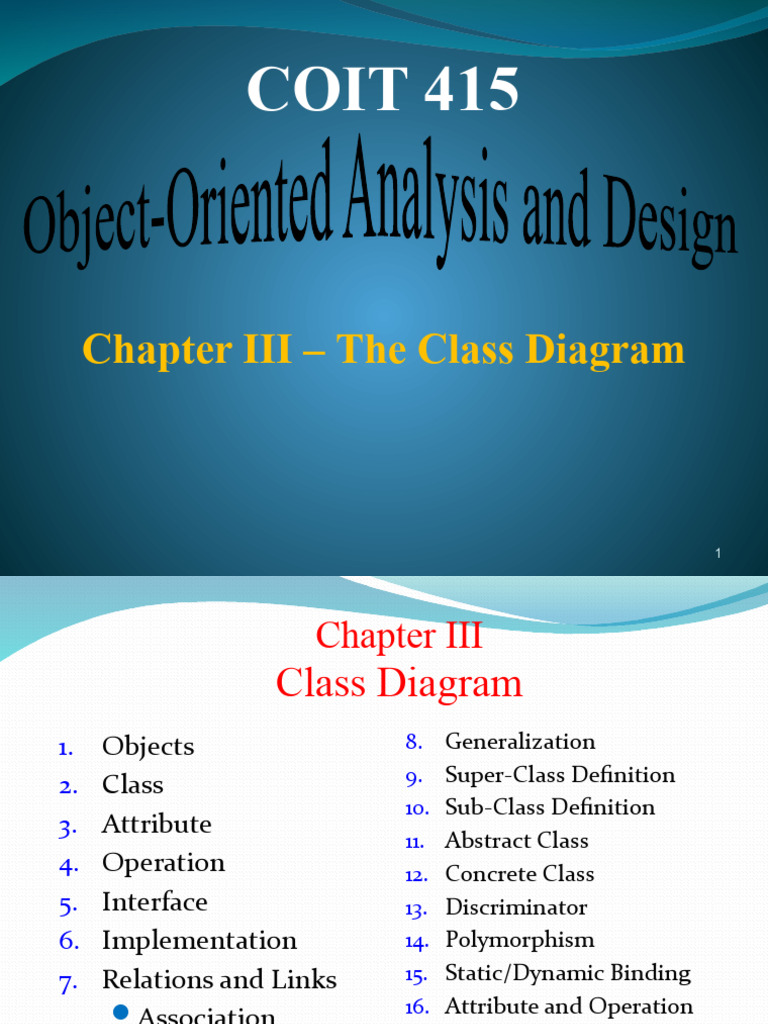 Chapter3 Class Diagram | PDF | Class (Computer Programming) | Inheritance (Object Oriented ...