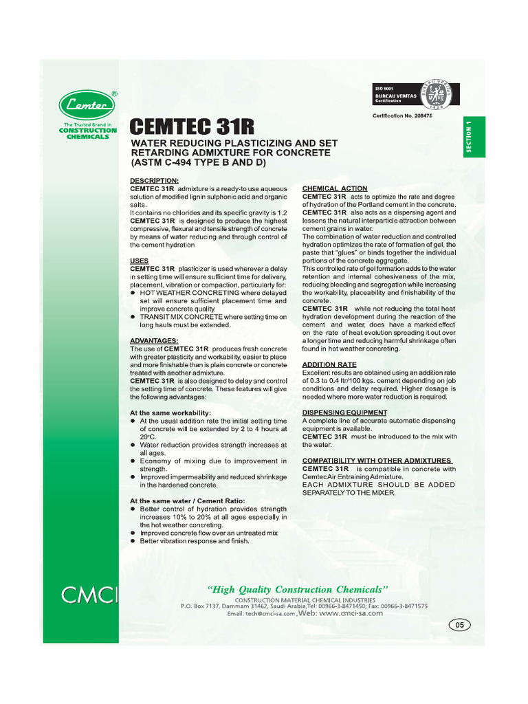 Cemtec 31R | PDF