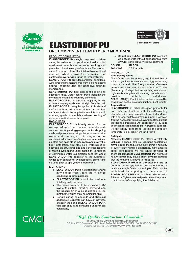 Elastoroof PU | PDF