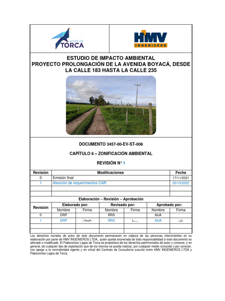3457 00 Ev ST 006 Zonificaci n Ambiental Ria PDF Entorno Natural
