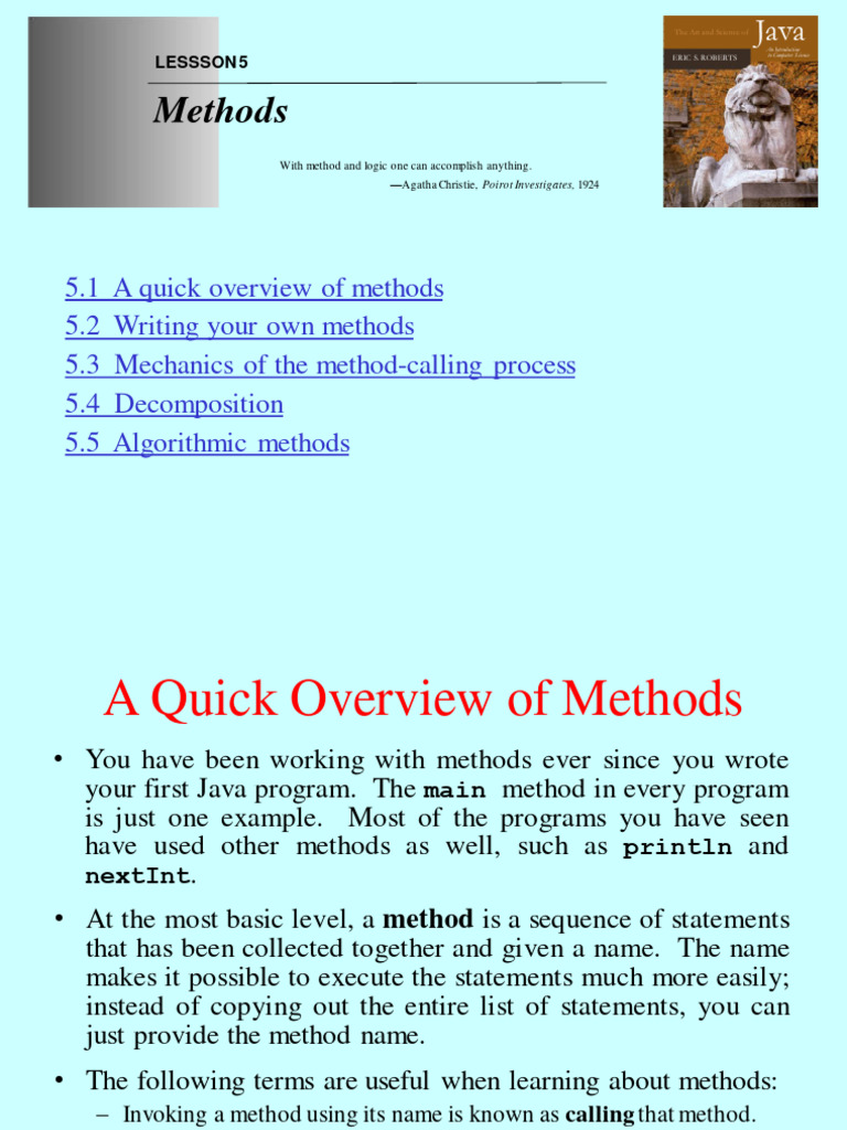 Ict 204 Lecture 4 Methods Pdf Parameter Computer Programming Method Computer Programming 6188