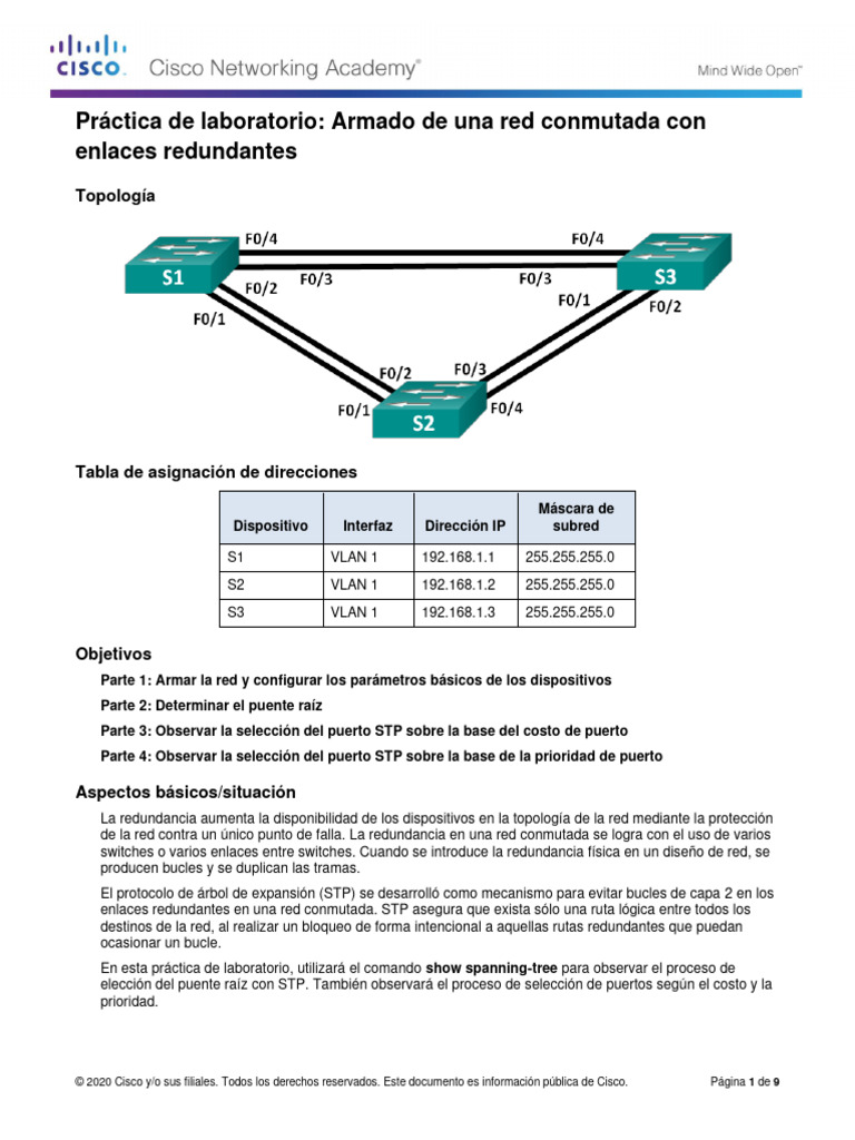 3.1.2.12 Lab - Building a Switched Network with Redundant Links | PDF ...