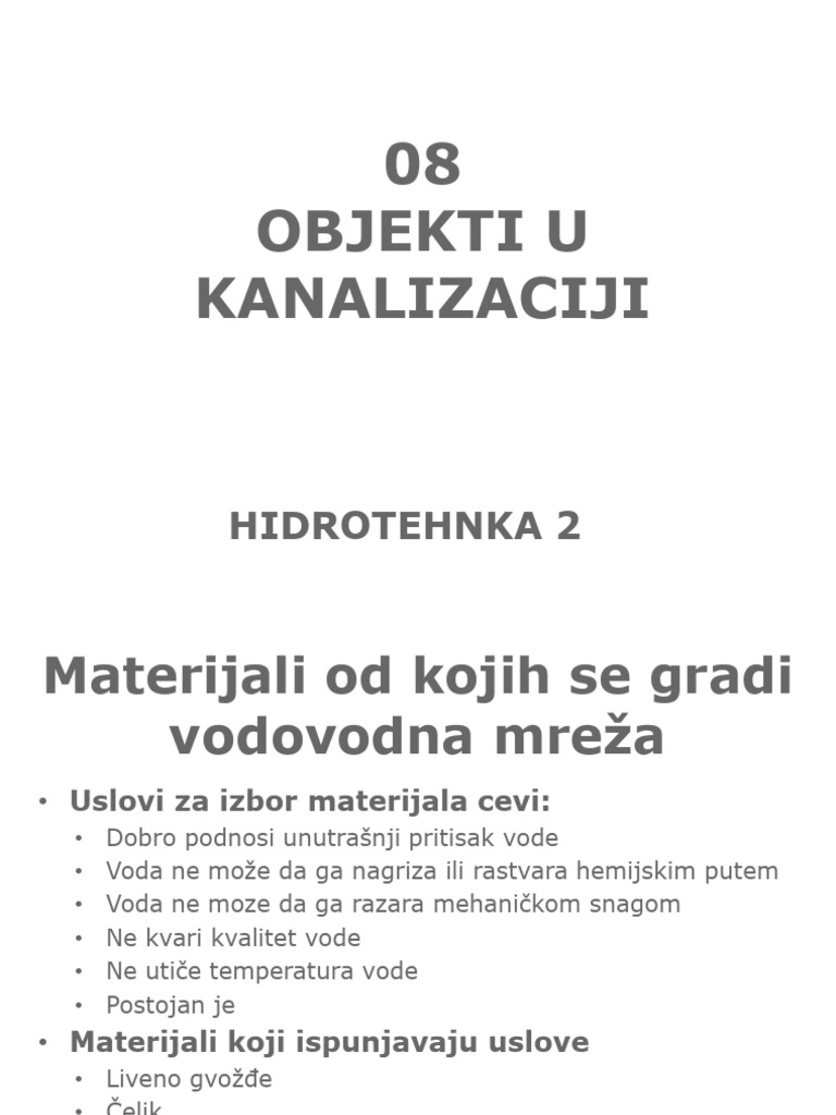 Objekti U Kanalizaciji | PDF