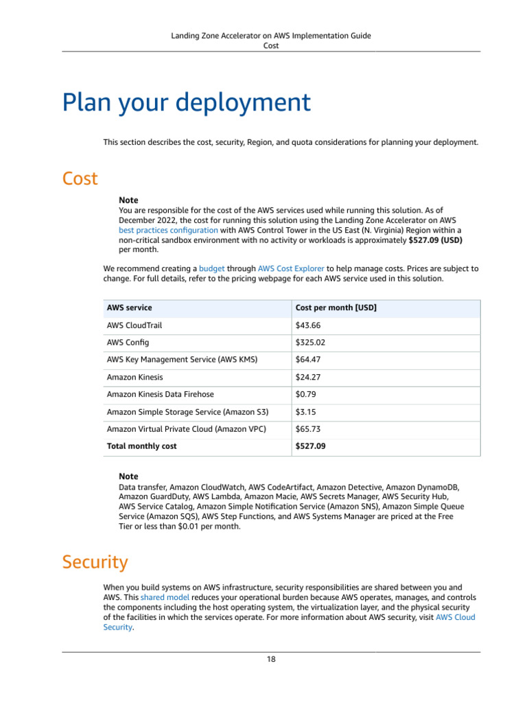 Landing Zone Accelerator On AWS - Implementation Guide | PDF | Amazon Web Services | Cloud Computing