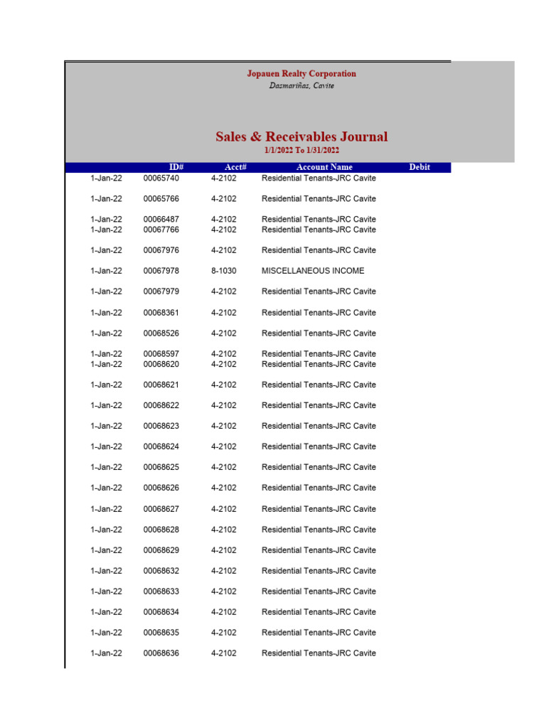 Sales Journal | PDF | Financial Services | Accounting