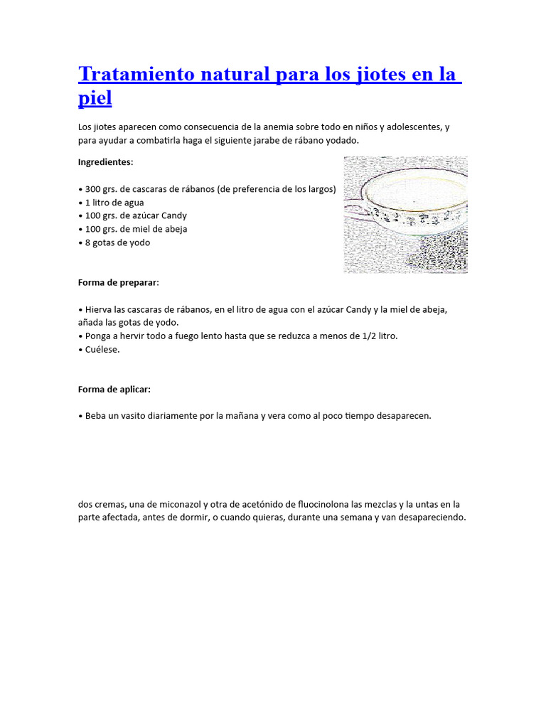 Tratamiento Natural Para Los Jiotes En La Piel Pdf