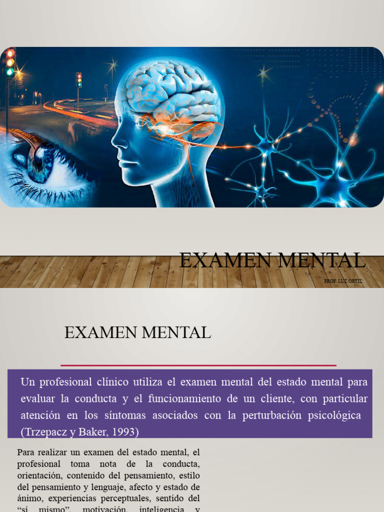 Examen Mental. 1era Parte | PDF | Percepción | Pensamiento