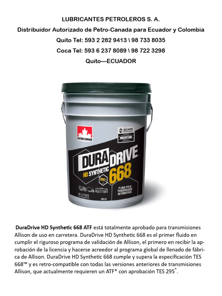 DuraDrive 668 | PDF