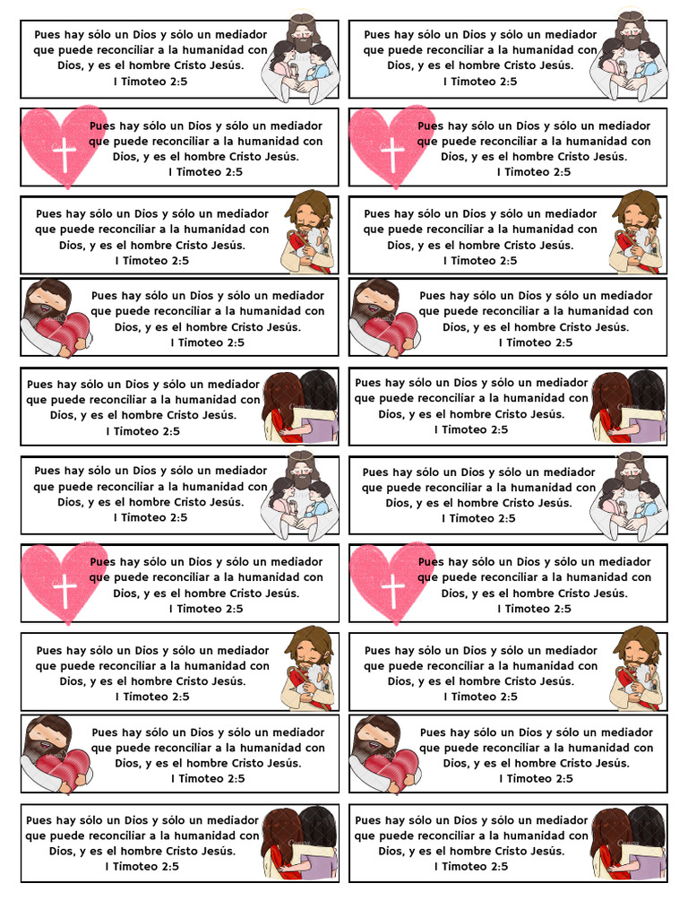 Separadores para Compartir Versículo | PDF | Cristo (título) | Dios en el cristianismo