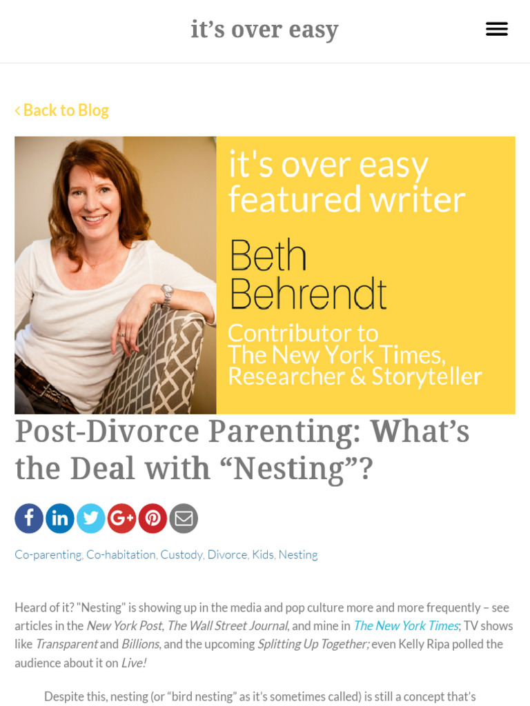 Understanding Post-Divorce Nesting | PDF | Divorce