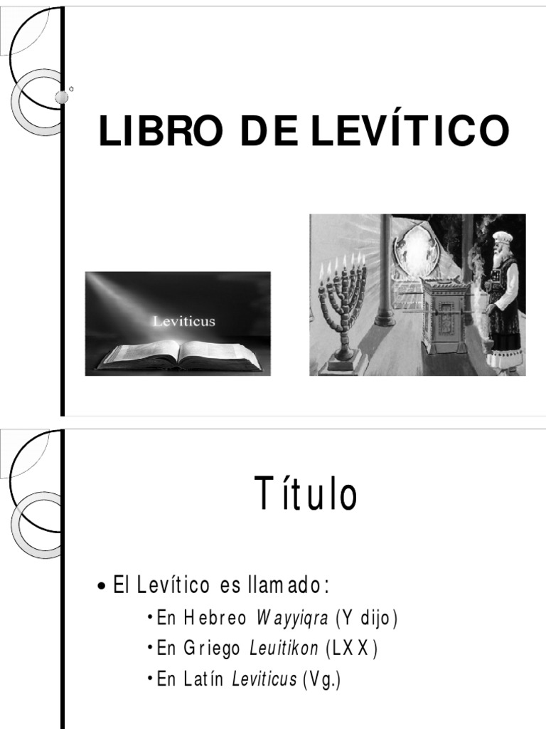 Levitico BW 1x1 | PDF | Libro de levítico | Sacrificio
