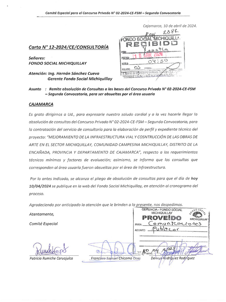 Absolución de Consultas CP N02-2024 | PDF