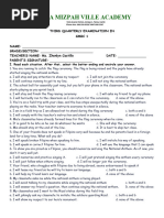 GMRC Grade 3 Worksheets and Exam Guide | PDF | Language Arts & Discipline
