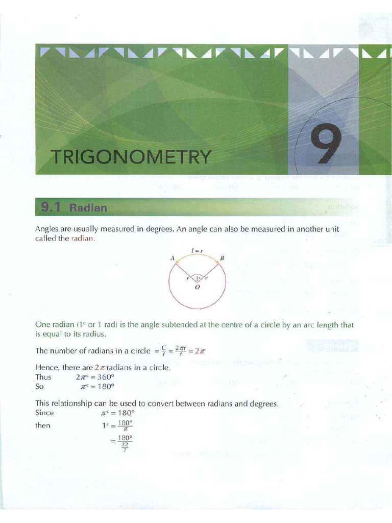 Chapter 9 Trigonometry Additional Math | PDF