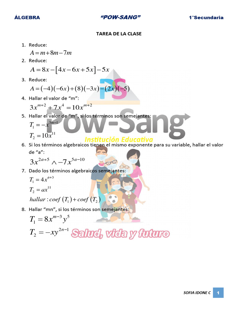 Tarea Algebra 5 | PDF