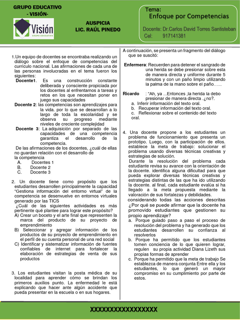 Enfoque de Competencias Educativas | PDF | Maestros | Enseñando