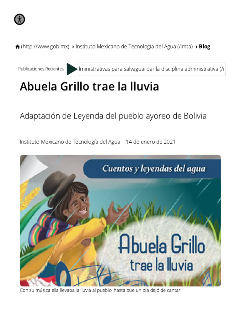 Abuela Grillo Trae La Lluvia - Instituto Mexicano de Tecnología Del ...