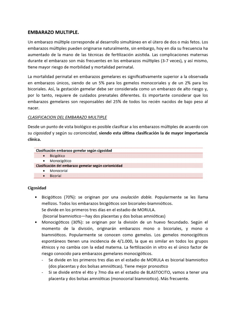 Embarazo Multiple | Descargar gratis PDF | Nacimientos Múltiples | El ...