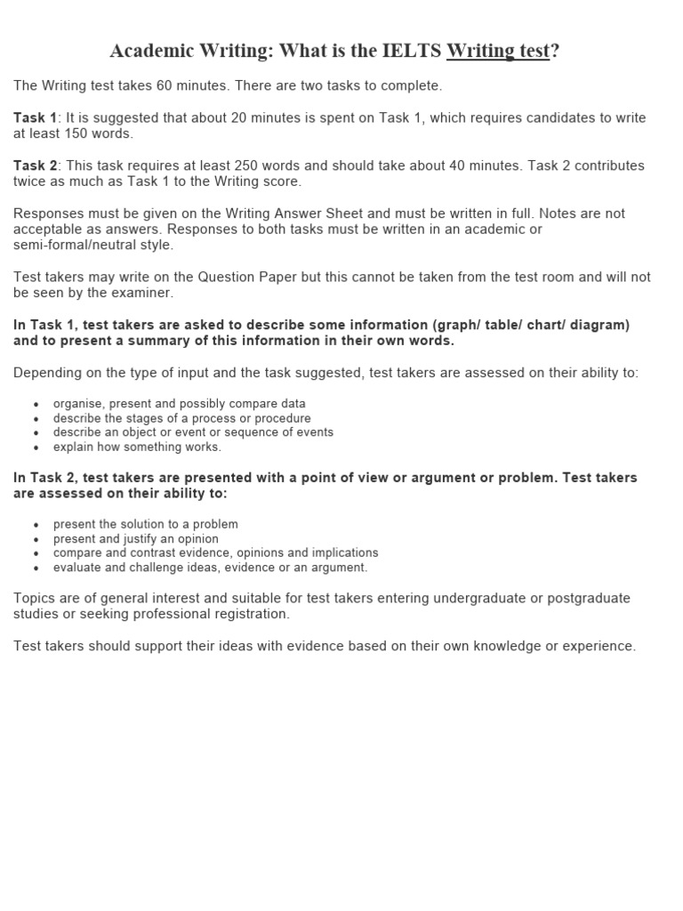 IELTS Writing Test Guide | PDF | Art