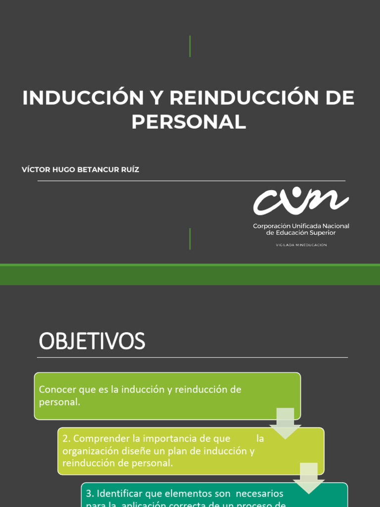 Presentación Inducción y Reinducción de Personal | PDF | Business | Razonamiento inductivo