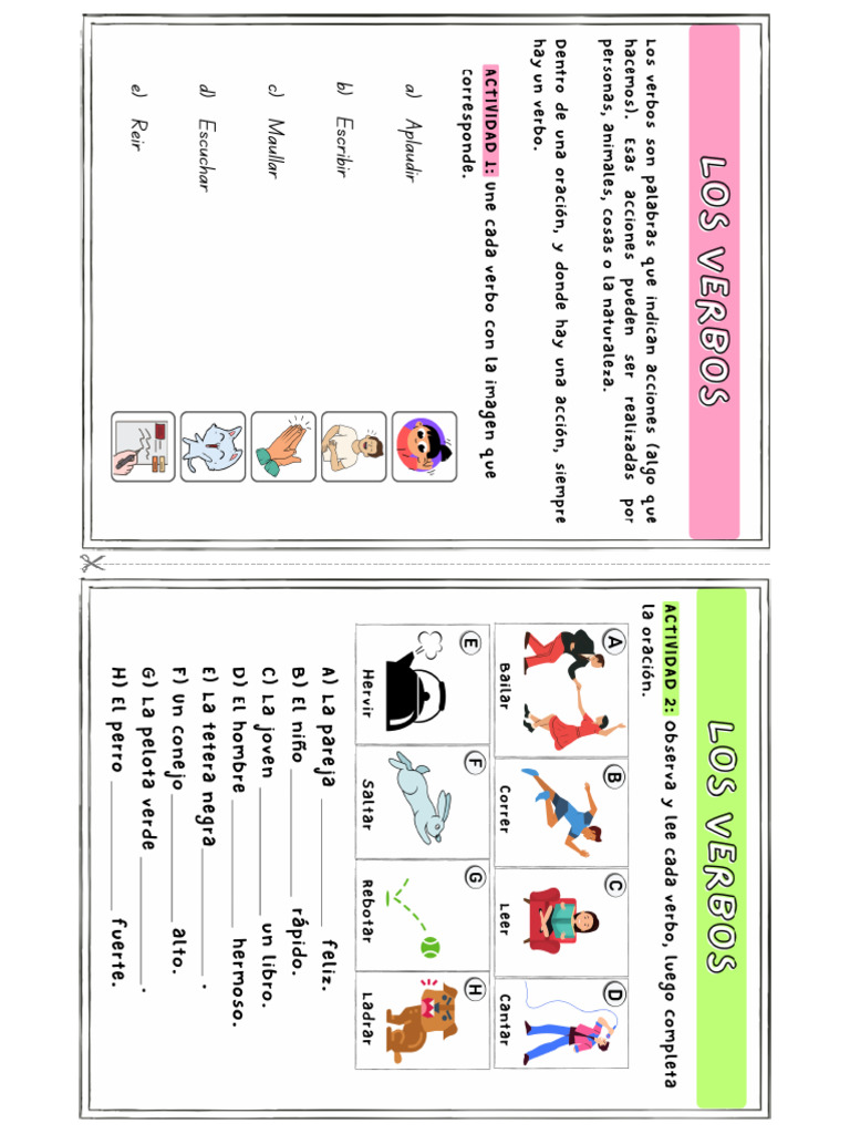 Fichas Los Verbos Laprofealecomparte Pdf