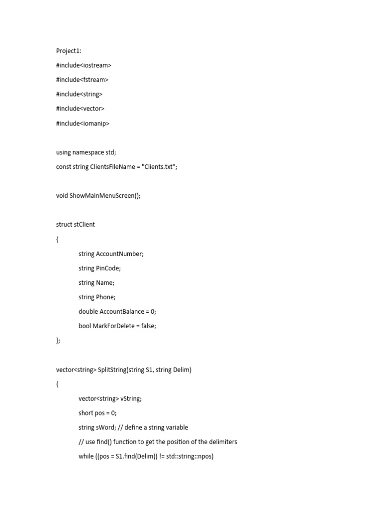 Project 1 | Download Free PDF | Client (Computing) | String (Computer Science)