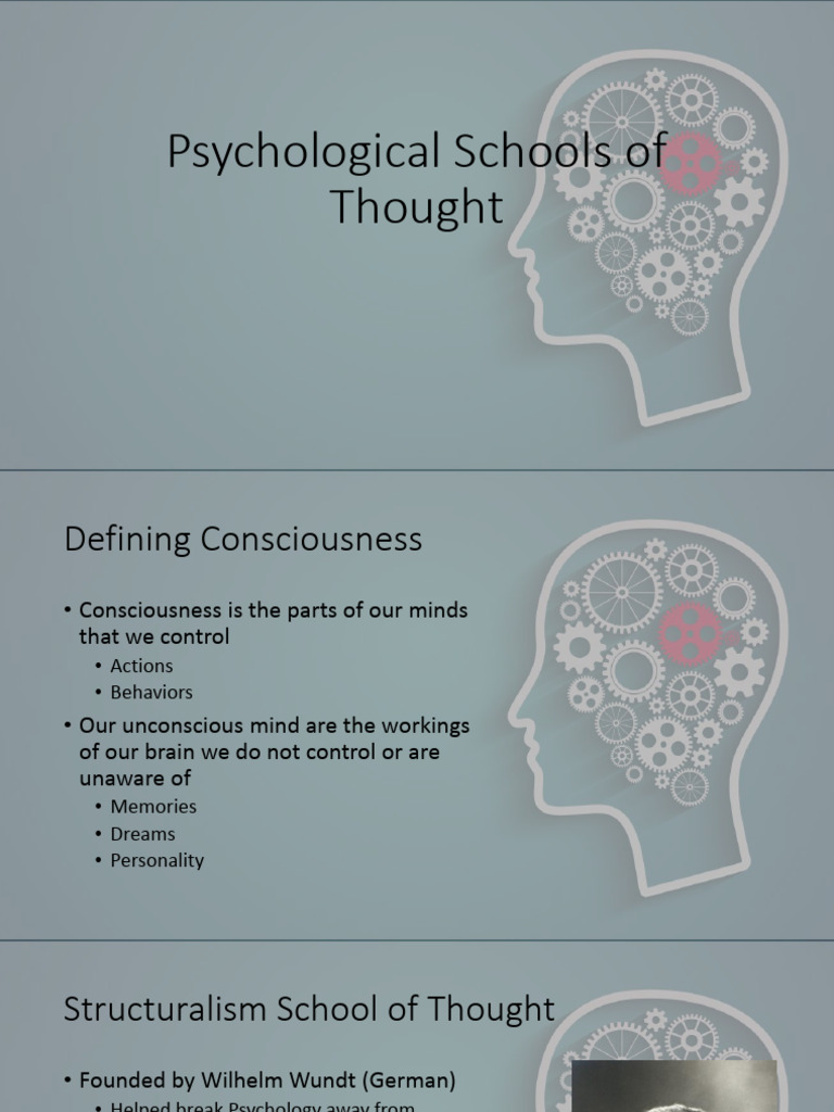 Psychological Schools of Thought | Download Free PDF | Unconscious Mind ...