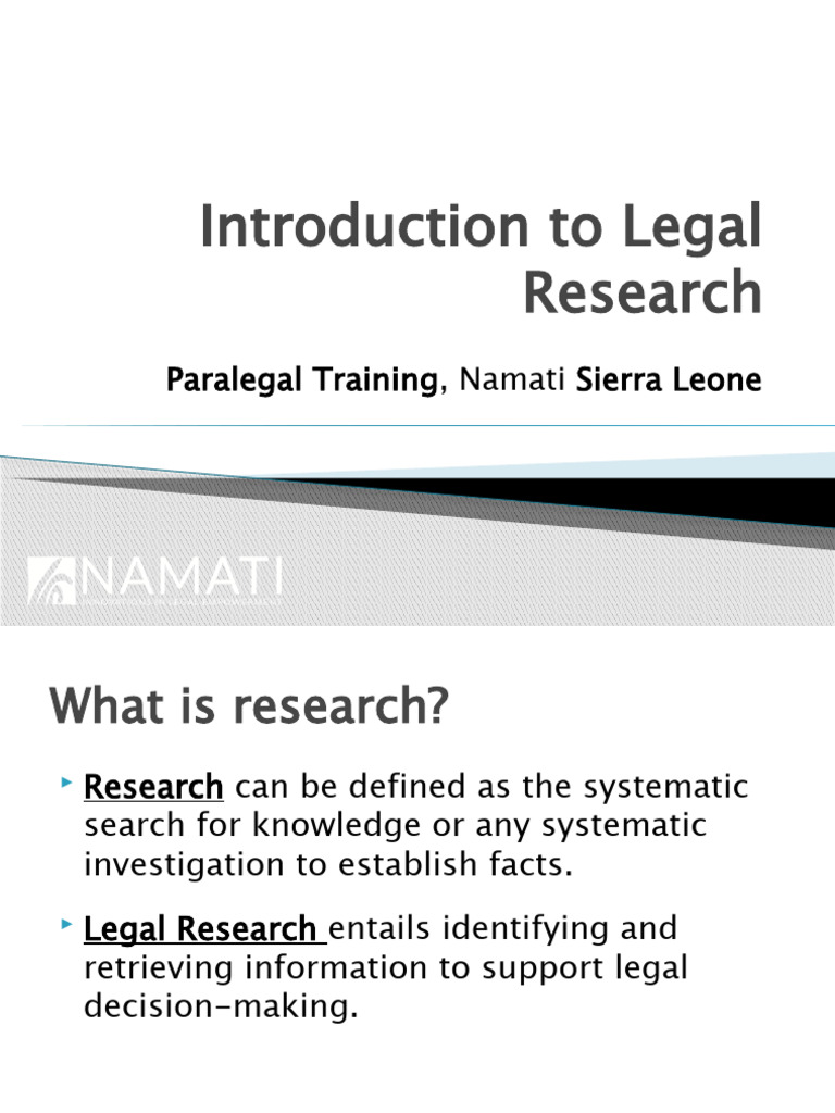 Introduction To Legal Research | PDF | Information | Information Science